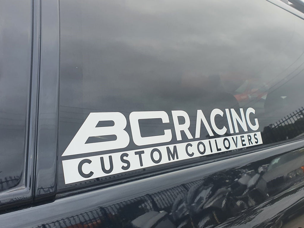 BC Racing Custom Coilovers Decal / Sticker - Small 380mm x 68mm